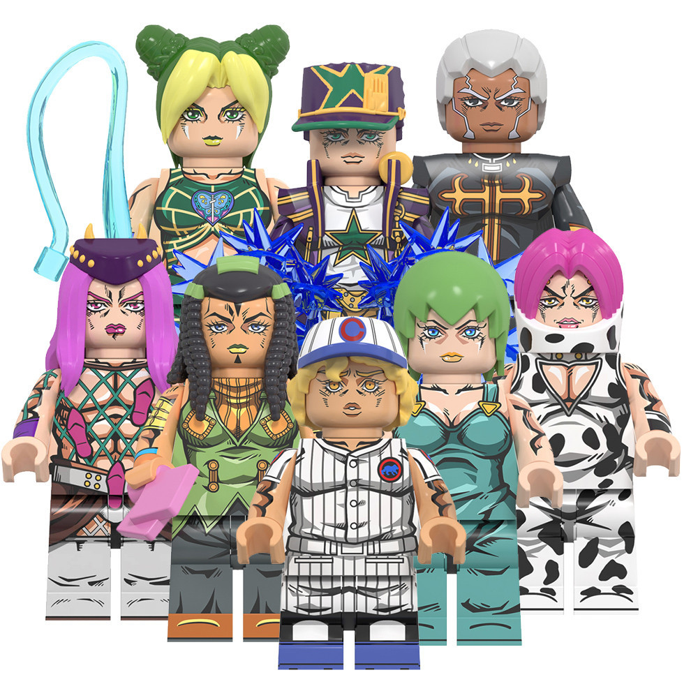 Anime JoJo's Bizarre Adventure Kujo Jotaro Mini Toys Building Blocks ...