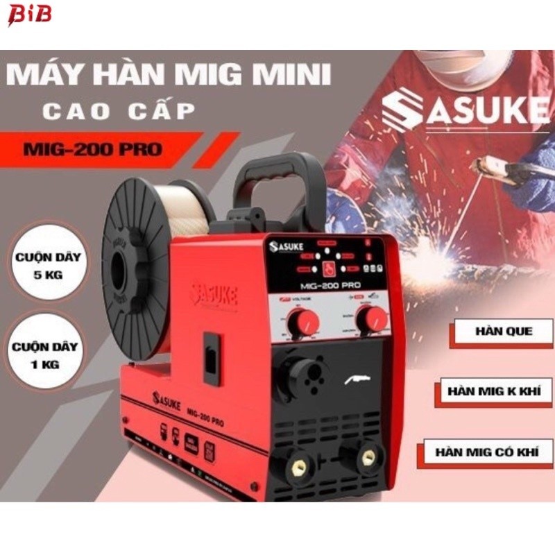 Genuine SASUKE 200 PRO Mini gasless Mig welding machine with 5 gasless ...
