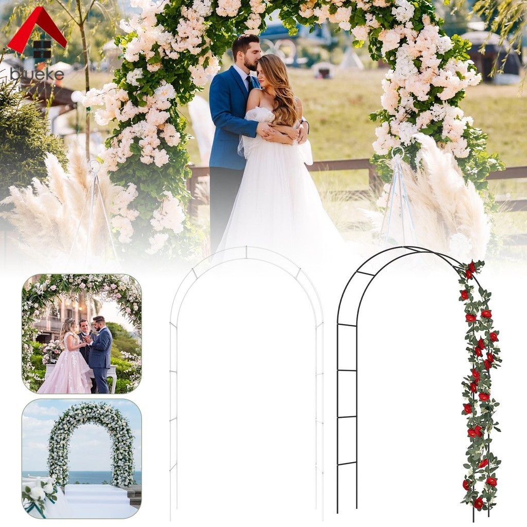 Metal Garden Arch Large Iron Plant Trellis Reusable Wedding Arch for ...