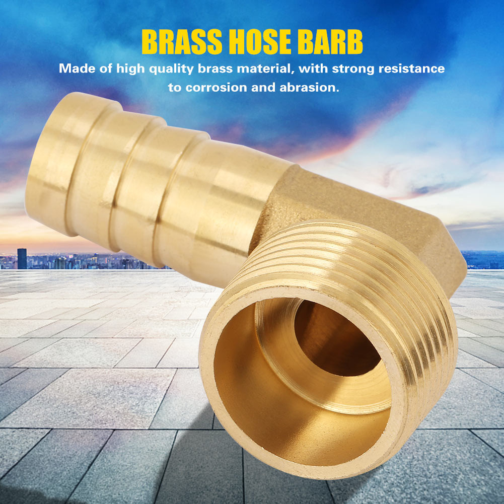 Supergoodsales Hose Barb Elbow Fitting 3/4 Brass Fittings 90 Degree ...