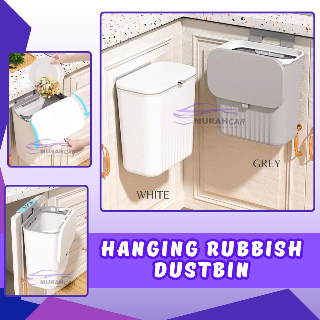 Kitchen Dustbin wall hanging trash can Hanging Dustbin with sliding ...