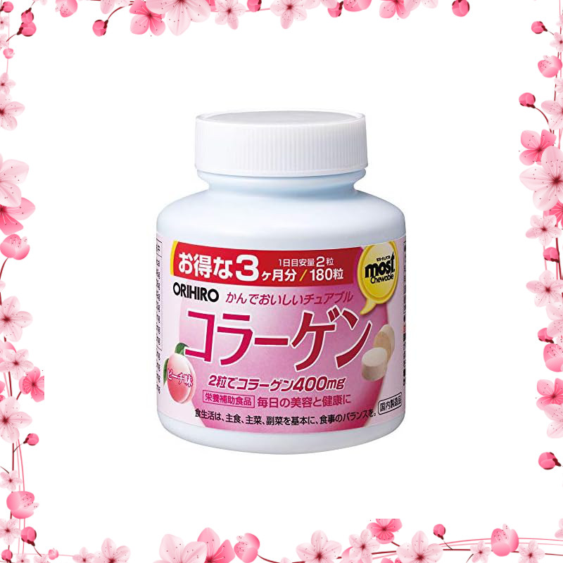 Orihiro MOST Chewable Collagen - 180 Tablets (90-Day Supply) with ...