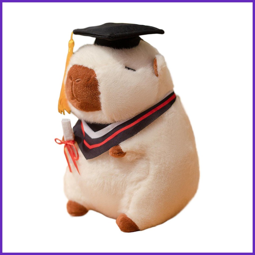 Capybara Stuffed Animal Plush Toy Capybara Plush Doll with Black ...