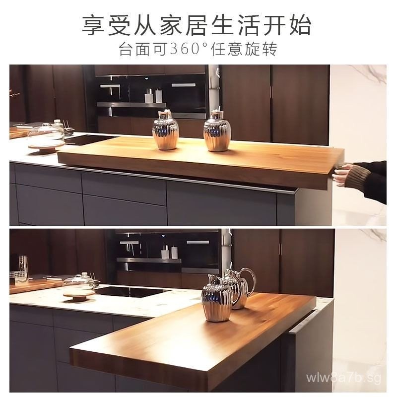 Open Kitchen Dining Table Bar Counter Pull-Out Top Sliding ...