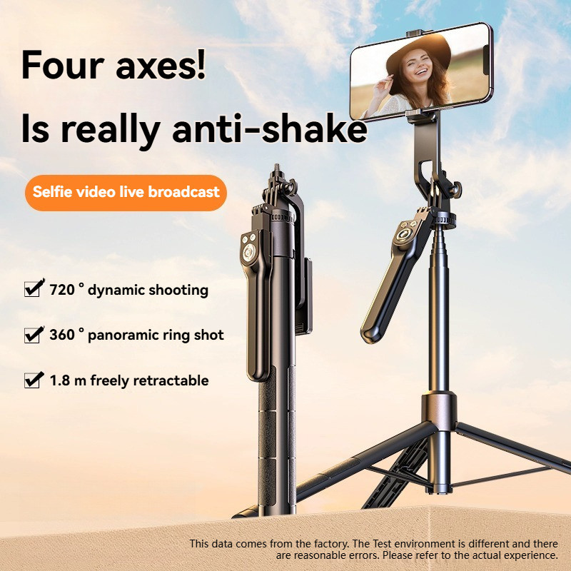 360° Rotating Selfie Stick Tripod Portable Phone Stand with Anti Shake ...
