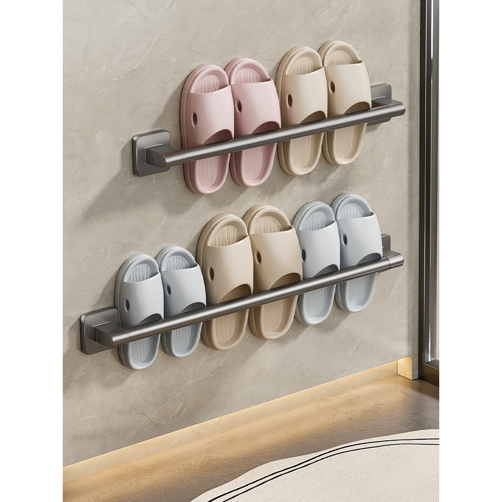 Japan MUJIE Bathroom Slipper Rack No-Drill Bathroom Storage Rack Shoe ...
