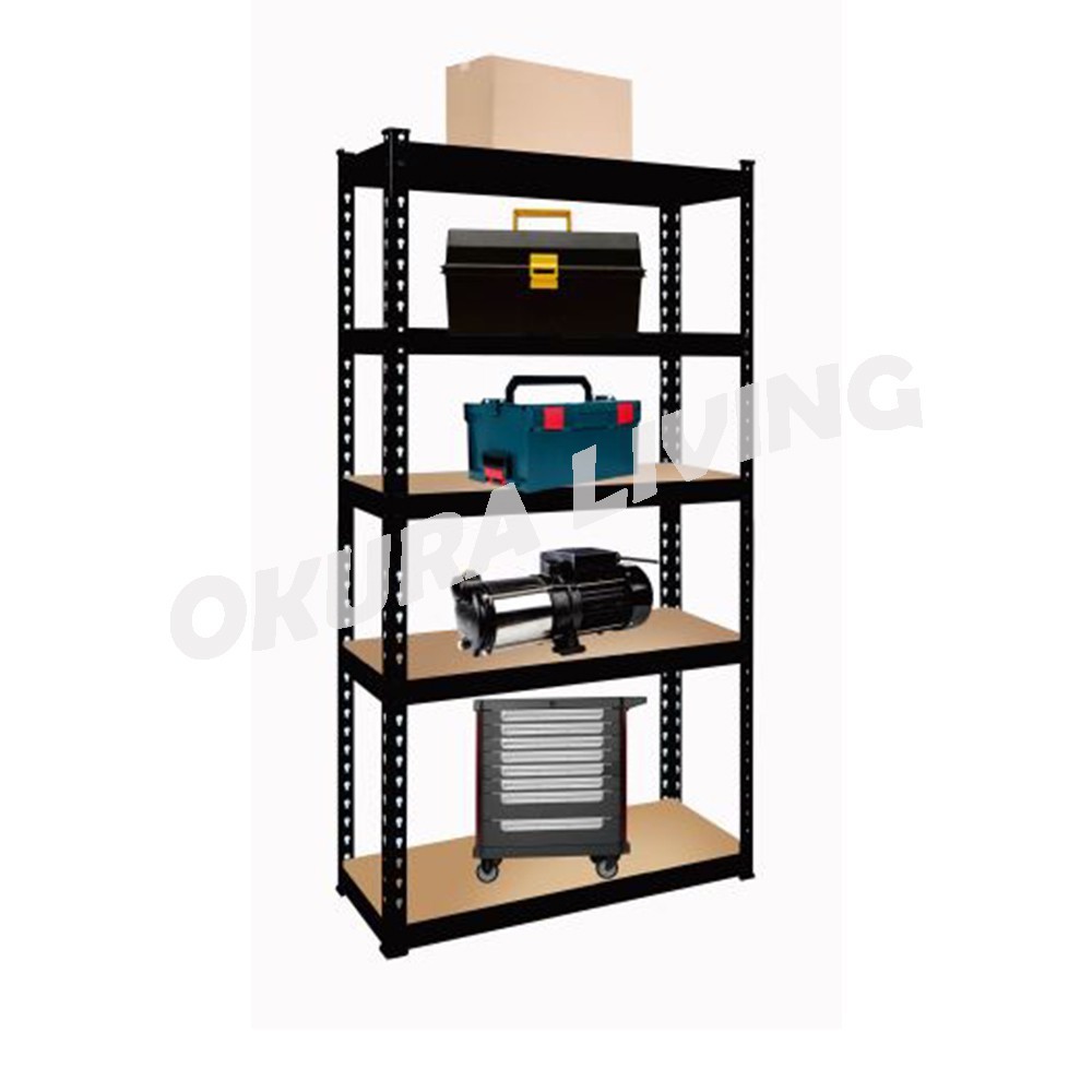 OKURA 5 Tier Multipurpose Boltless Heavy Duty Metal Rack Shelf Kitchen ...