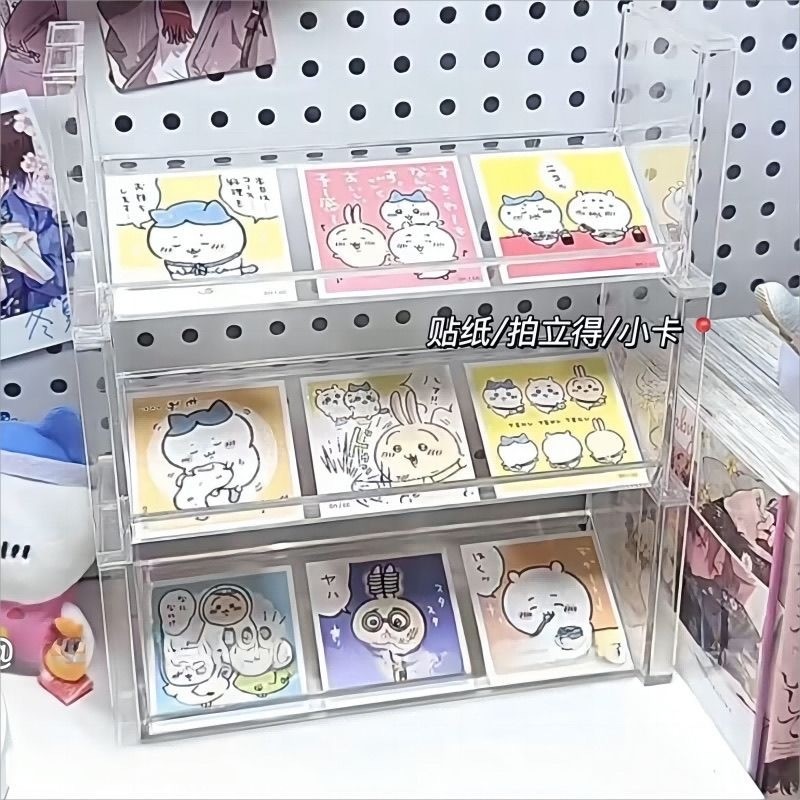 [48H Shipping] ins Good-looking Transparent Stackable Acrylic Display Stand chiikawa Polaroid ...