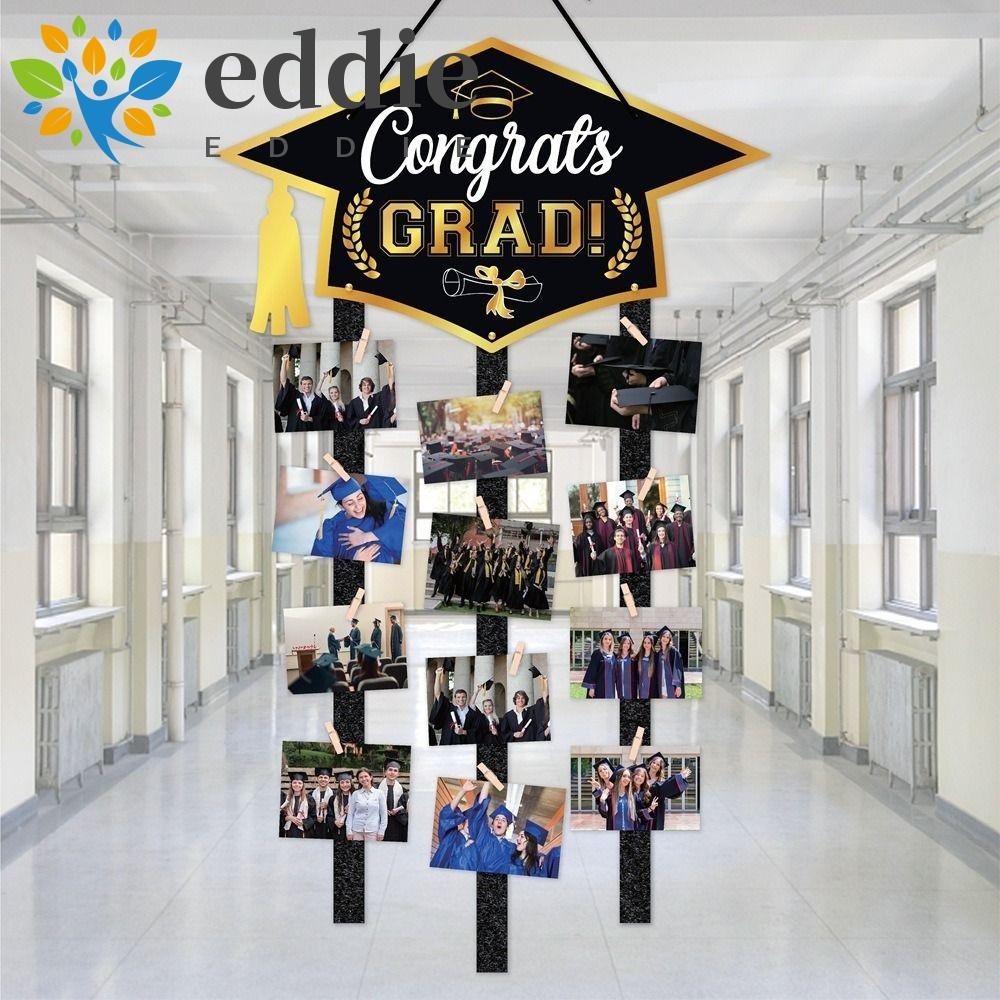 EDIEJ Graduation Season Photo Frame, Personalized 12 Clip Graduation ...