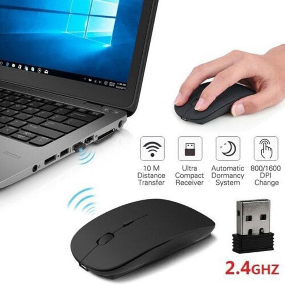 Bluetooth Wireless Optical Mouse Ultra-thin Fashion 2.4g Laptop C8e0 ...