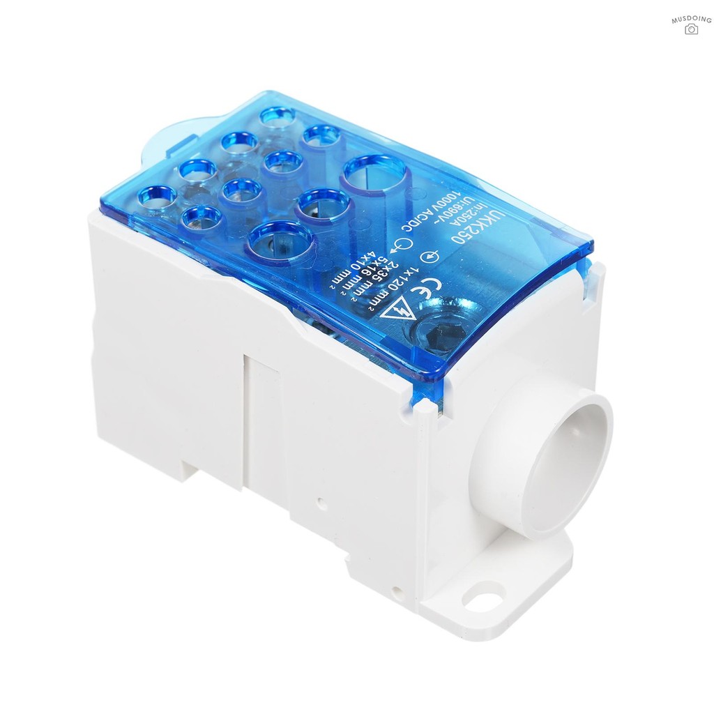 1 Pack 11 Positions Screw Terminal Strip Blocks with Cover Junction Box ...