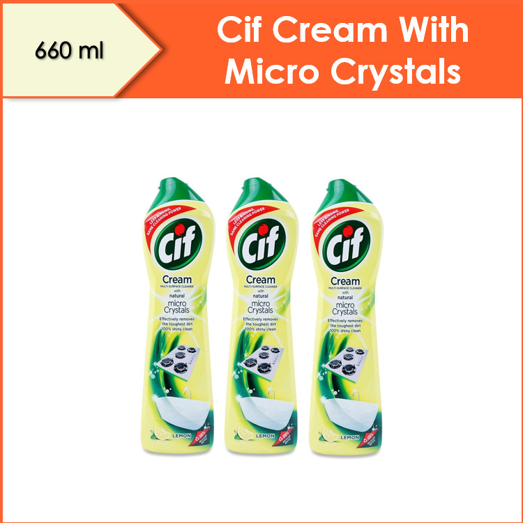 [Bundle of 3] Cif Cream With Micro Crystals 660ml Lemon | Shopee Singapore