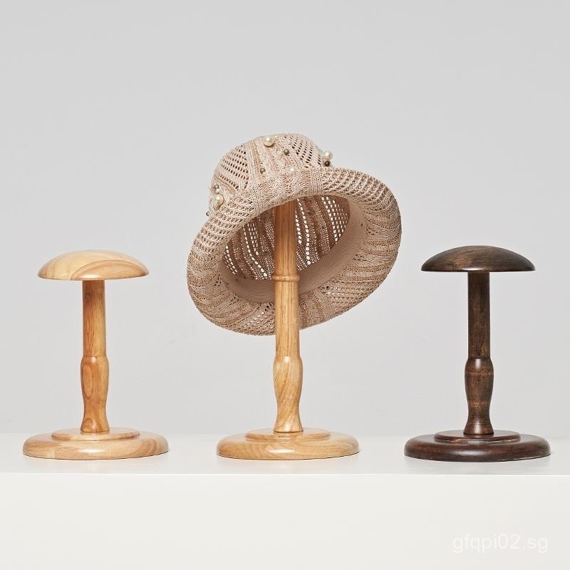 Hat Display Stand Solid Wood Hat Holder Wooden Mannequin Hat Rack ...