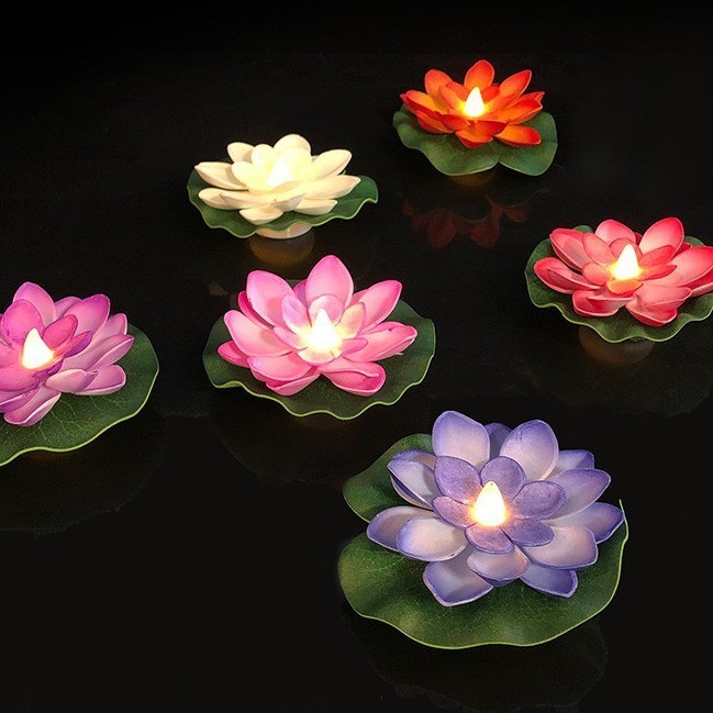 [Ready Stock] Happy Diwali Floating Water Lotus Lamp Floating Induction ...