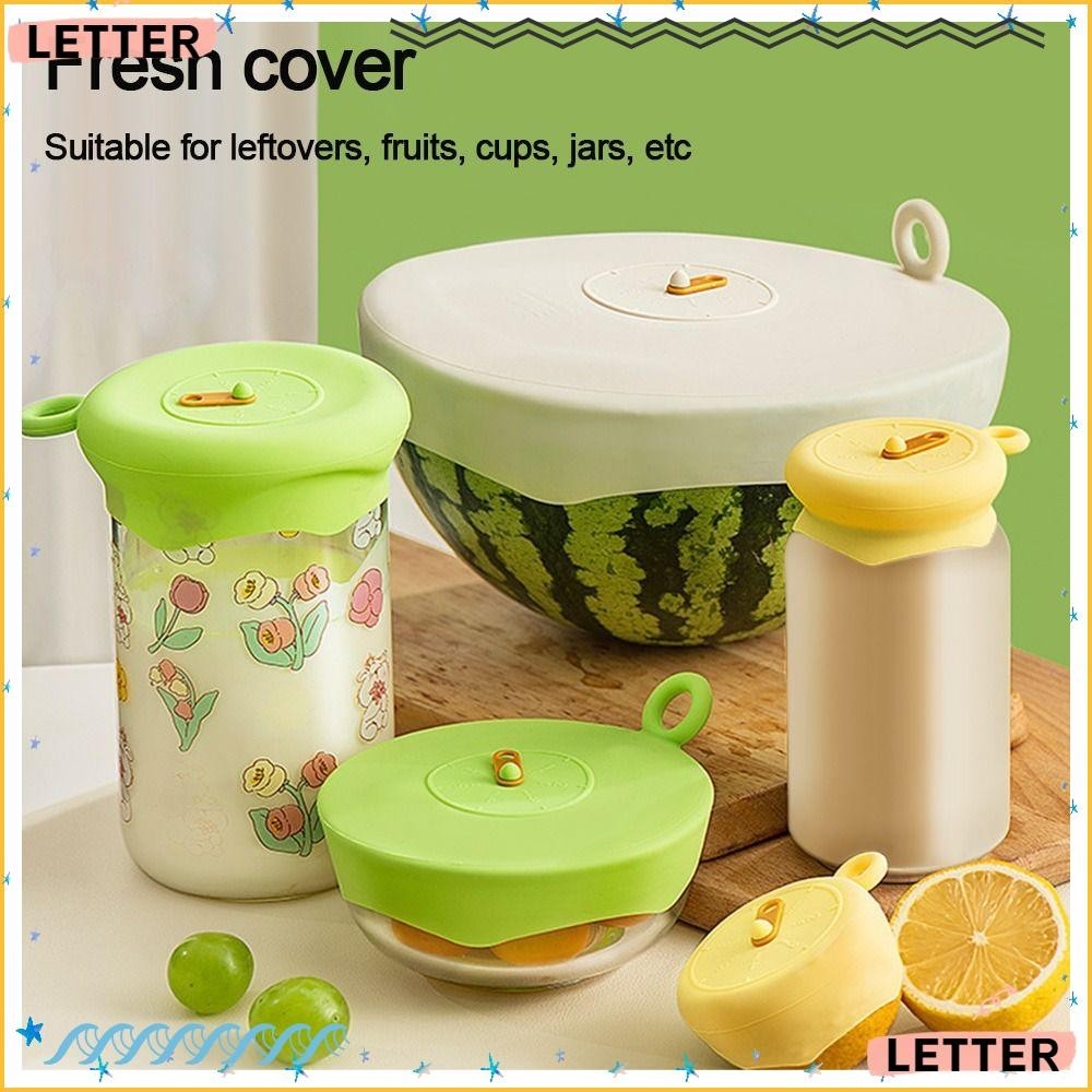 LETTER1 Fresh Keeping Lids, Round Reusable Container Lid Covers ...