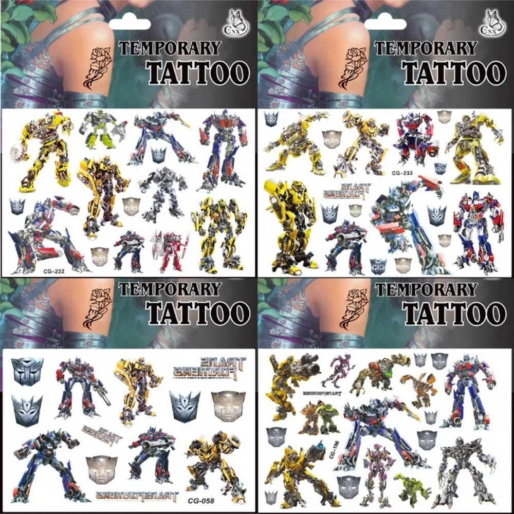 Transformer Tattoo Stickers Temporary Waterproof Sticker Anime Birthday ...