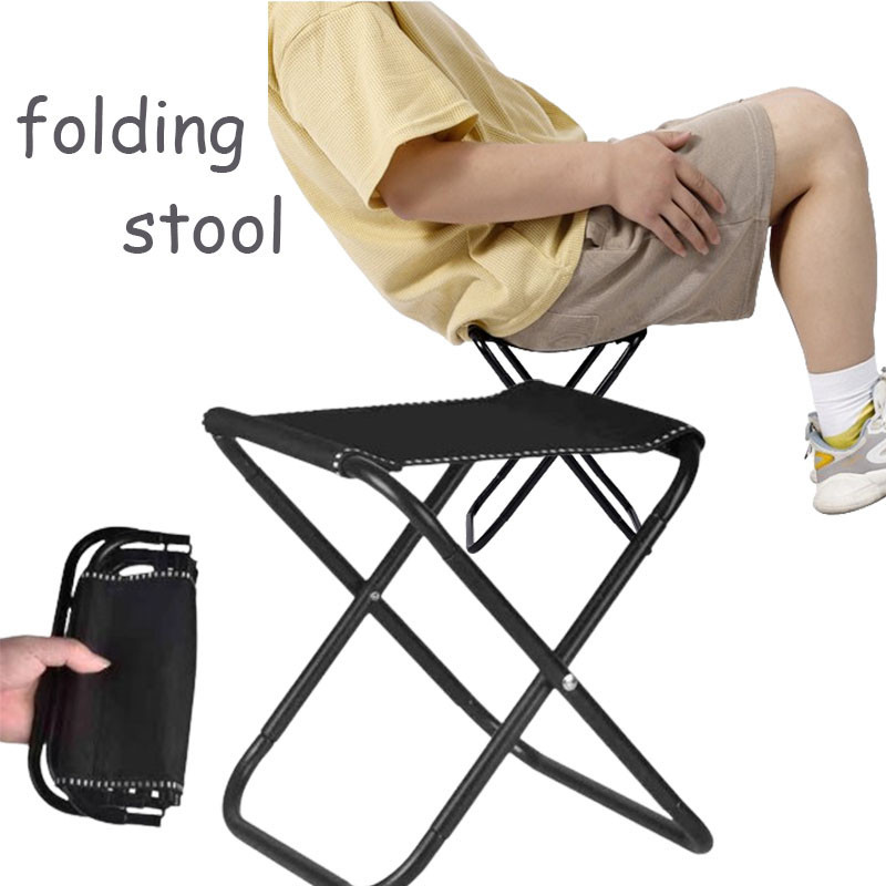 Travel Stool Outdoor Portable Foldable Camping Chair Hiking Fishing BBQ ...
