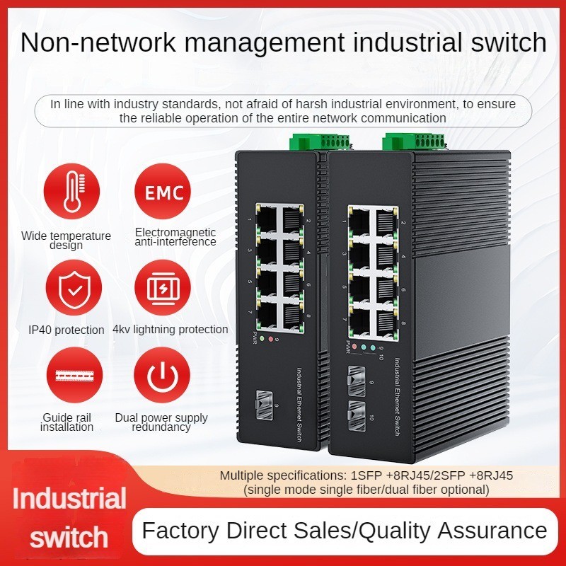 Gigabit Non-Net Managed Rail Type Industrial Grade POE Switch 1/2SFP ...