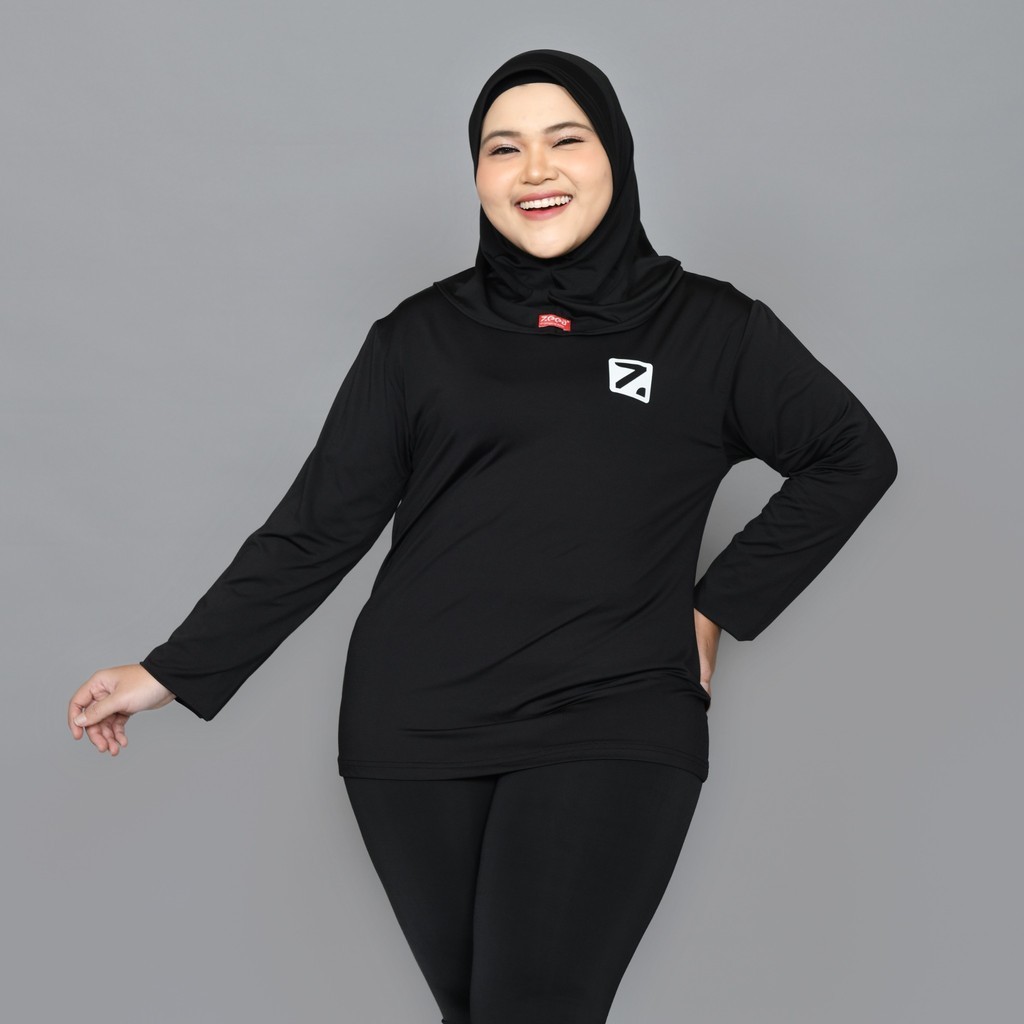 Zeea Inner Manset Sports Women's Plain Inner Amna Jumbo | Shopee Singapore
