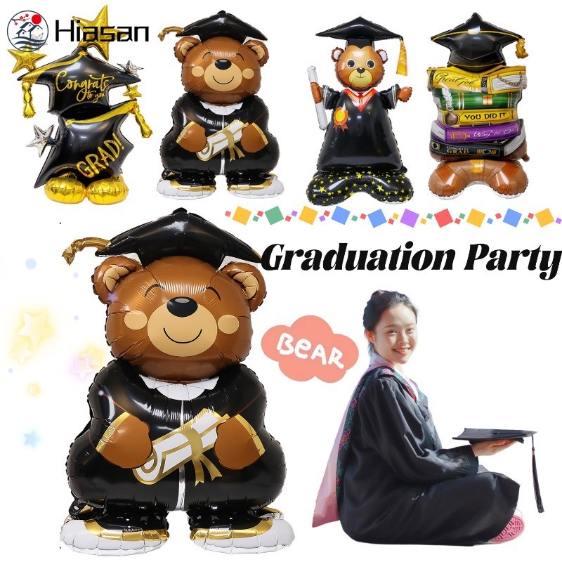 Standing Graduation Bear Inflatable Balloon - Theme Party Ornament ...