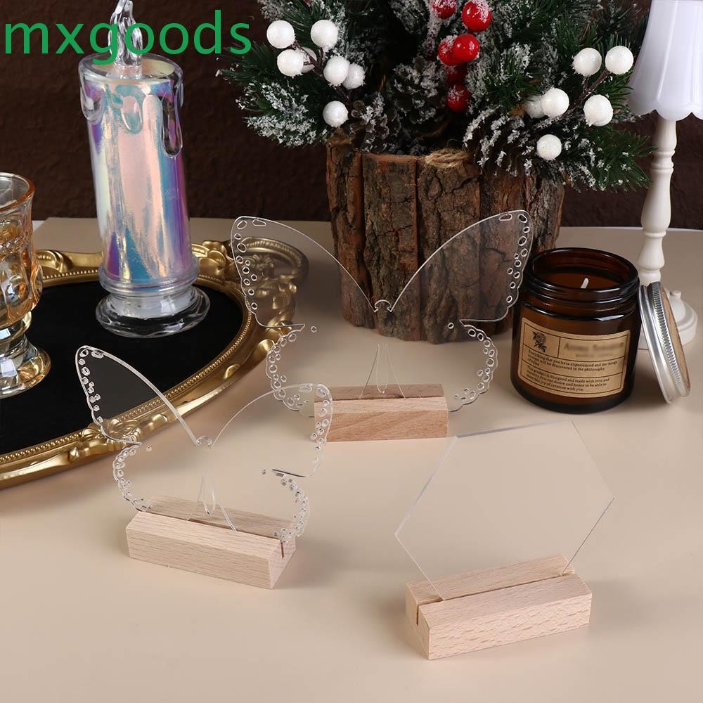 MXGOODS Table Number Plate Removable for Wedding Party Decor Round/Butterfly/Hexagon Table Place ...