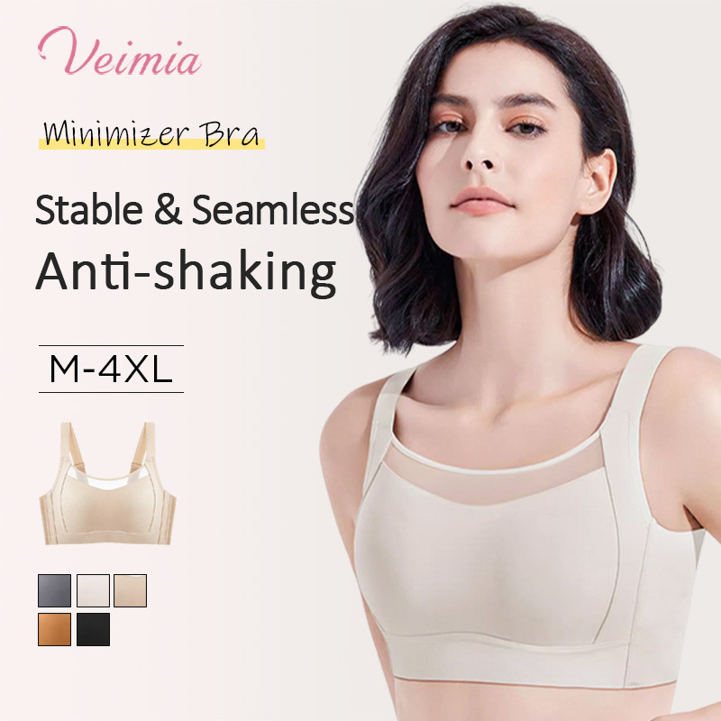 『Brelira』【SG InStock】Wireless Push Up Bra Seamless Minimizer Bra Sports ...