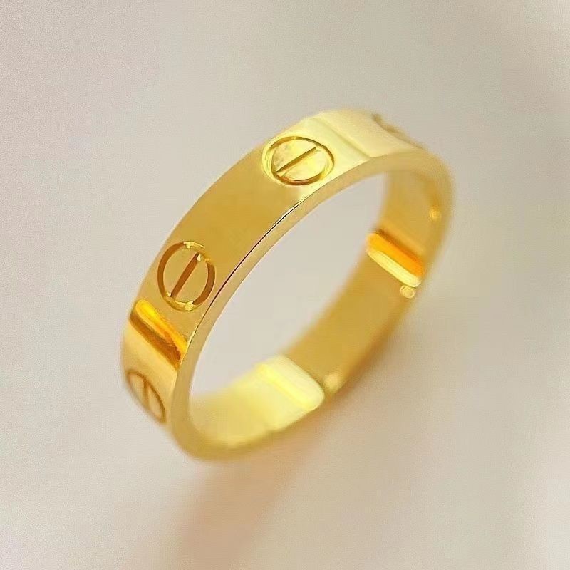 Heart Sutra Ring Fashion Good Luck Card Good Forever Unpopular Vietnam Sand Gold Ring Fashion ...