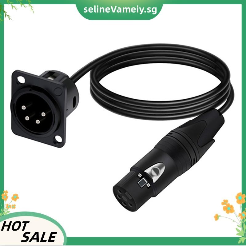 4Pin Type XLR Panel Mount Chassis to Female Connector Adapter XLR ...
