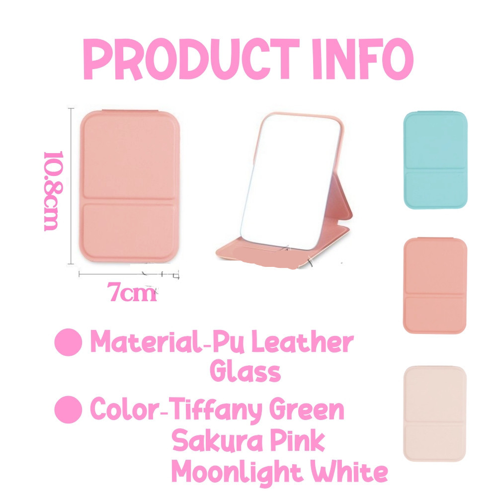 Foldable Makeup Handheld Mirror Vanity Pocket Small Folding Mirrors ...