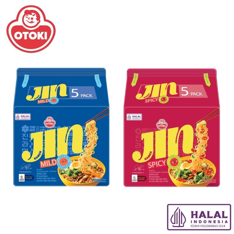 Halal Otoki Jin Ramen Spicy /Mild Multipack (120g x 5pack) | Shopee ...