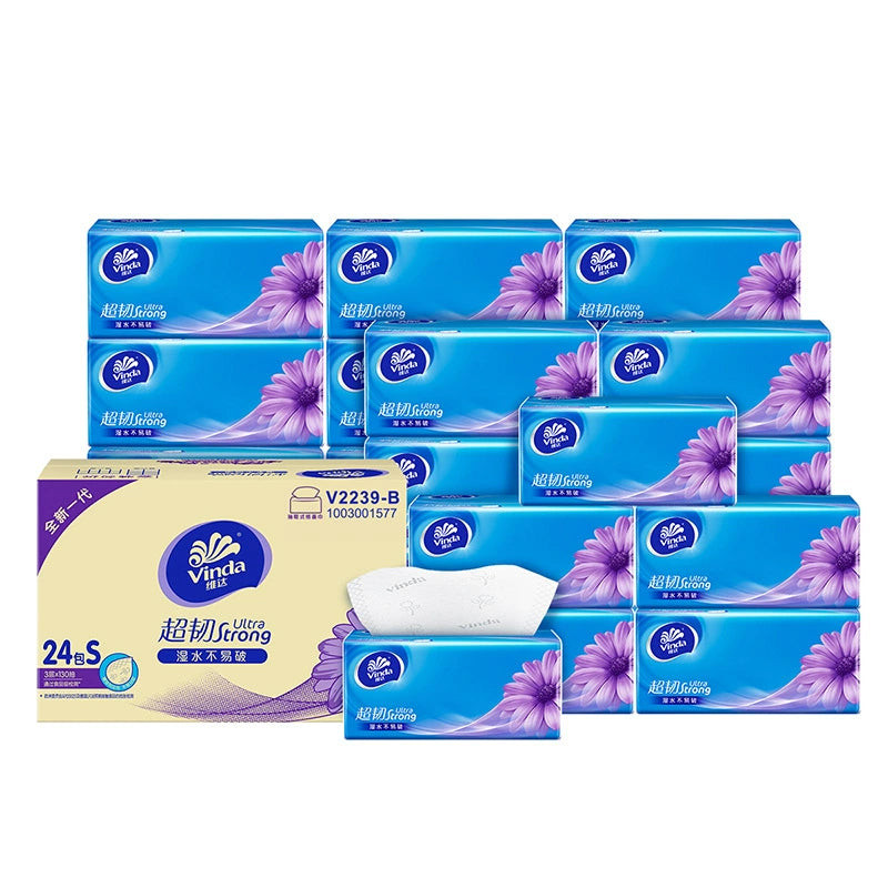 Vinda Ultra Strong Soft Facial Tissue Paper 3 Ply 24 Packs Per Carton ...