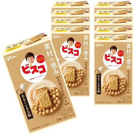 Bisco The bounty of ingredients (soybeans) Milk & Kinako 24 pieces x 10 ...