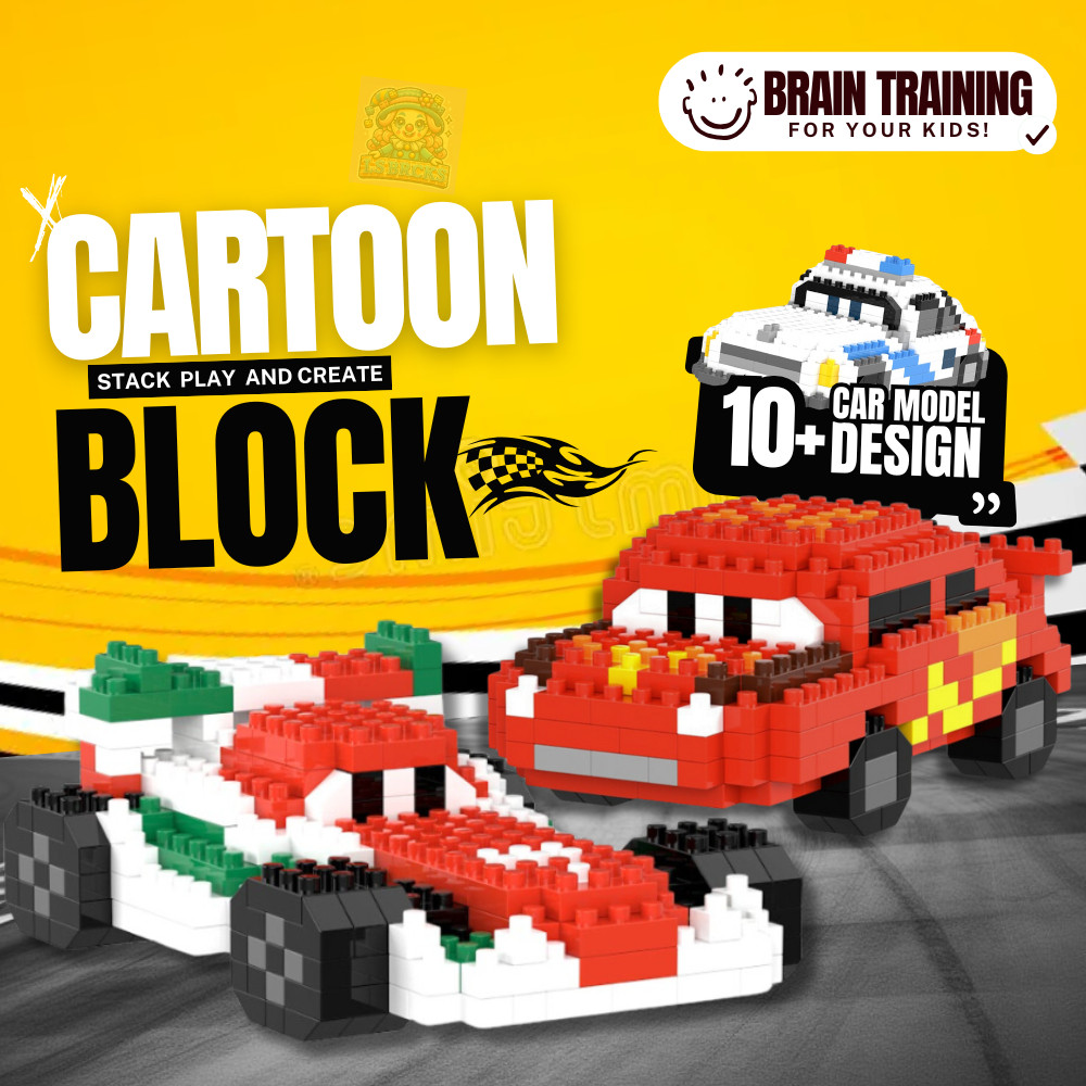 INfinity Nano Blocks Cartoon Racing Car Series 12 Styles Collectible ...