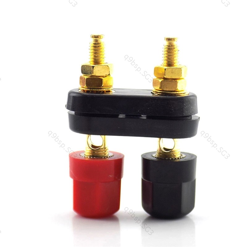 Dual 4mm Banana Plugs Couple Terminals Plug Jack Socket Binding Post ...