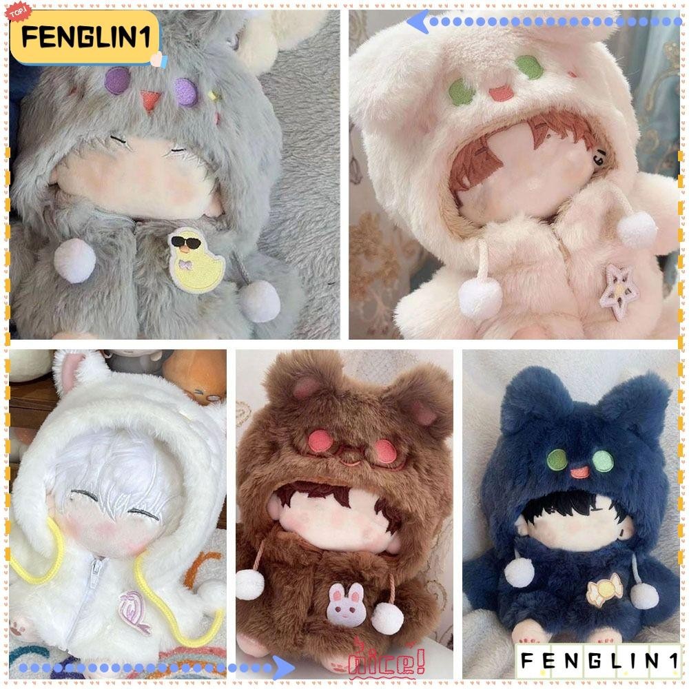 FENGLIN Doll Overcoat, 20cm Rabbit Bear Miniature Hairy Outfits, Toy ...