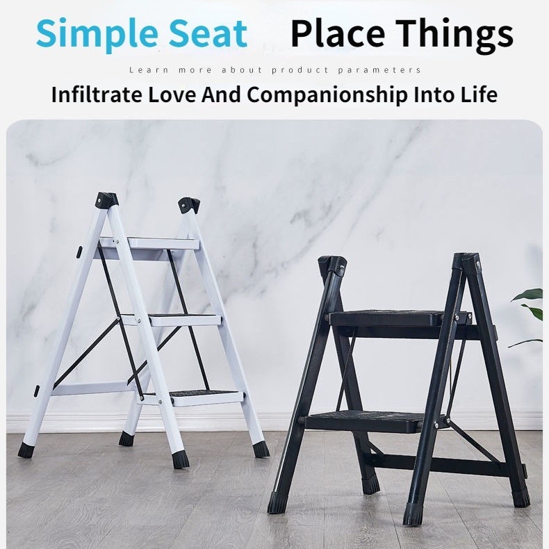 YOUNAL Foldable Ladder Step 2 3 4 Step Ladder 150kg Bearing Capacity ...