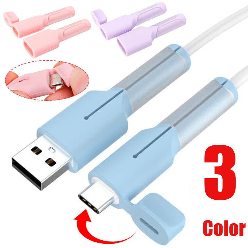 Soft Silicone Cable Protector With Dustproof Cover - Type C Android ...