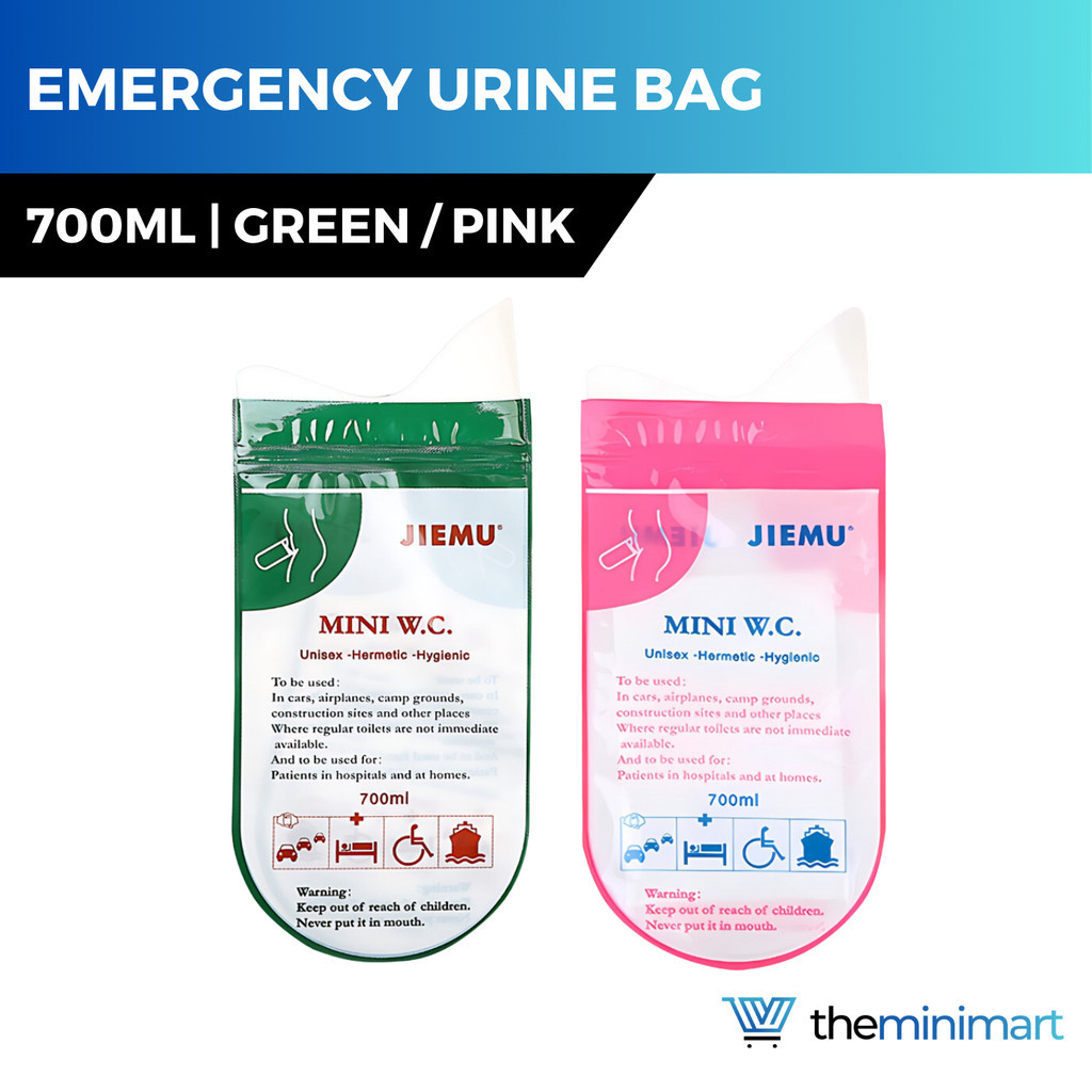 Emergency Urine Bag 700ml - Portable, Unisex, Disposable, Travel ...