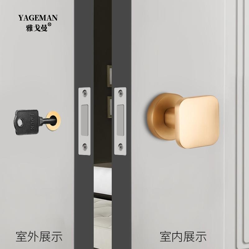 Invisible Door Lock Single-Sided Lock Indoor Bedroom Side Background ...