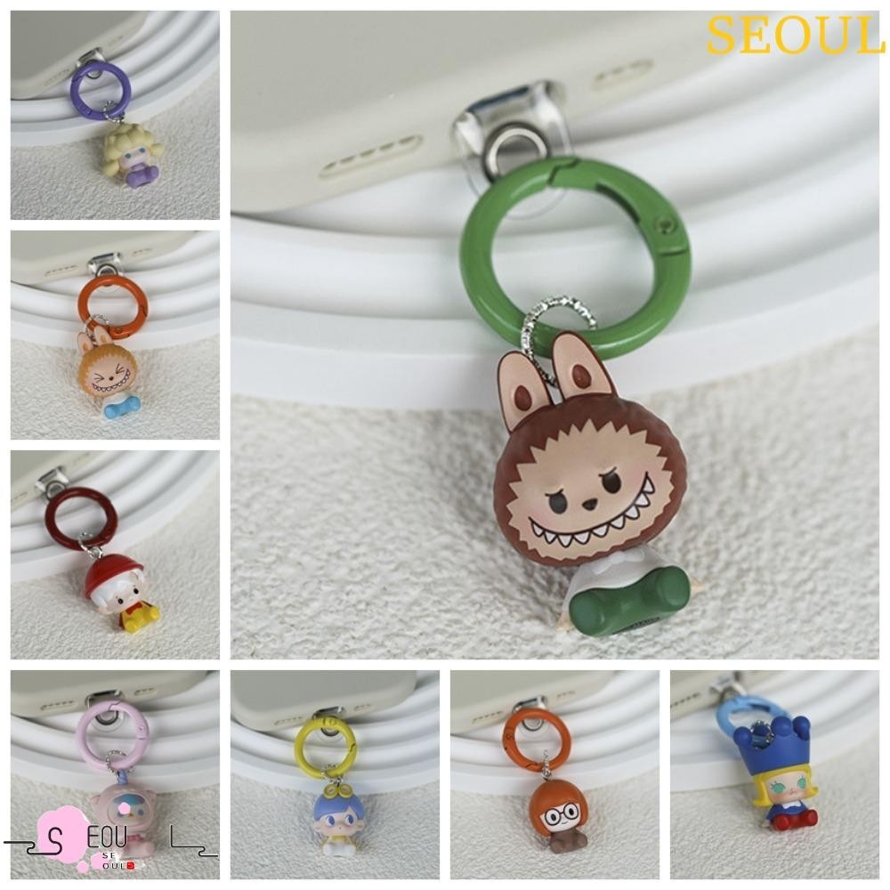 SEOUL Labubu Phone Keychain, Crybaby Dimoo Labubu Phone Pendant, Car ...