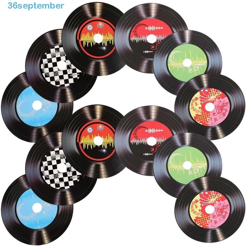 SEPTEMBER 20pcs Vinyl Record Decoration, Retro Colorful Record Wall ...