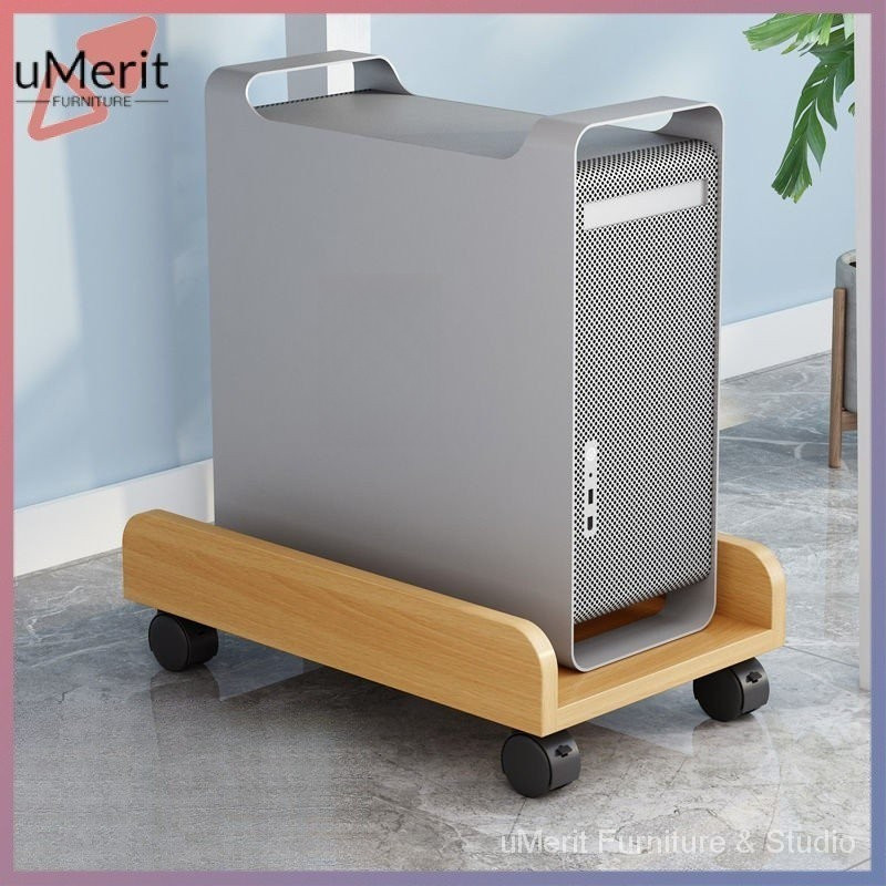 Desktop Computer Desk Host Bracket Movable Wheeled Storage Rack Chassis ...