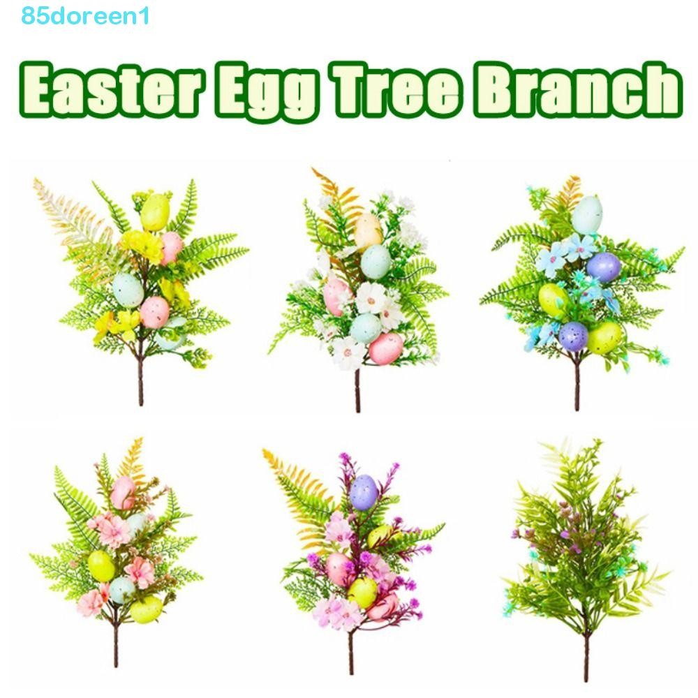 DOREENJ Artificial Easter Egg Tree, Artificial Plants Plastic Easter ...