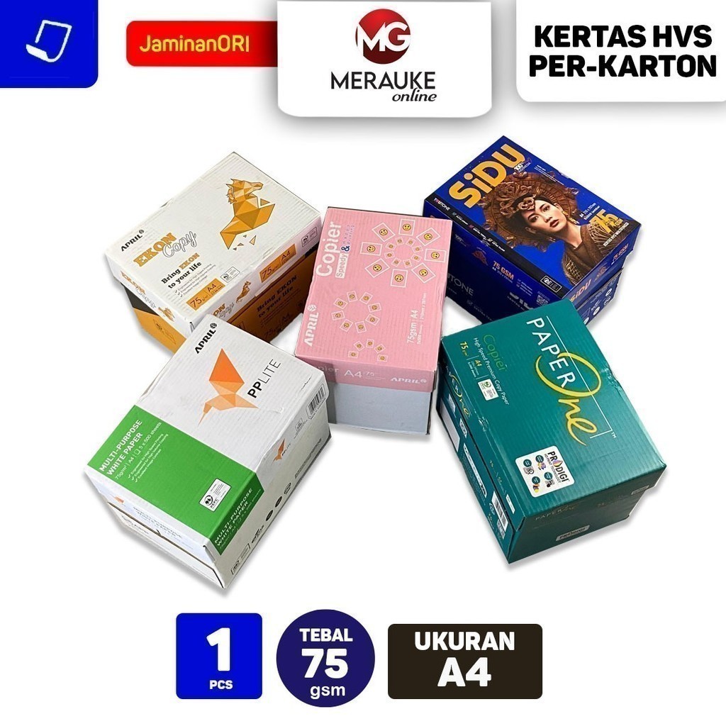 Hvs A4 Paper 75 gsm PER-CARTON (1 CARTON contains 5 RIMs) | Shopee ...