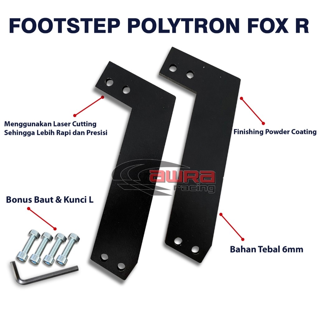 Ready Footstep Extender Polytron Fox R Fox S Foot Step with Stainless Nut Bolts | Shopee Singapore