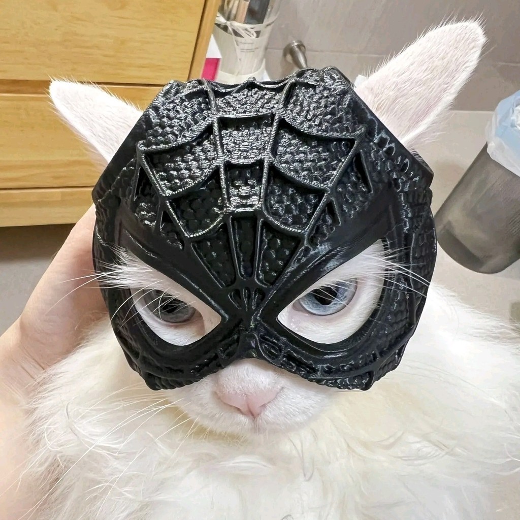New 3D Printing Spiderman Cat Mask Pet Dress Up Cool cosplay Props ...