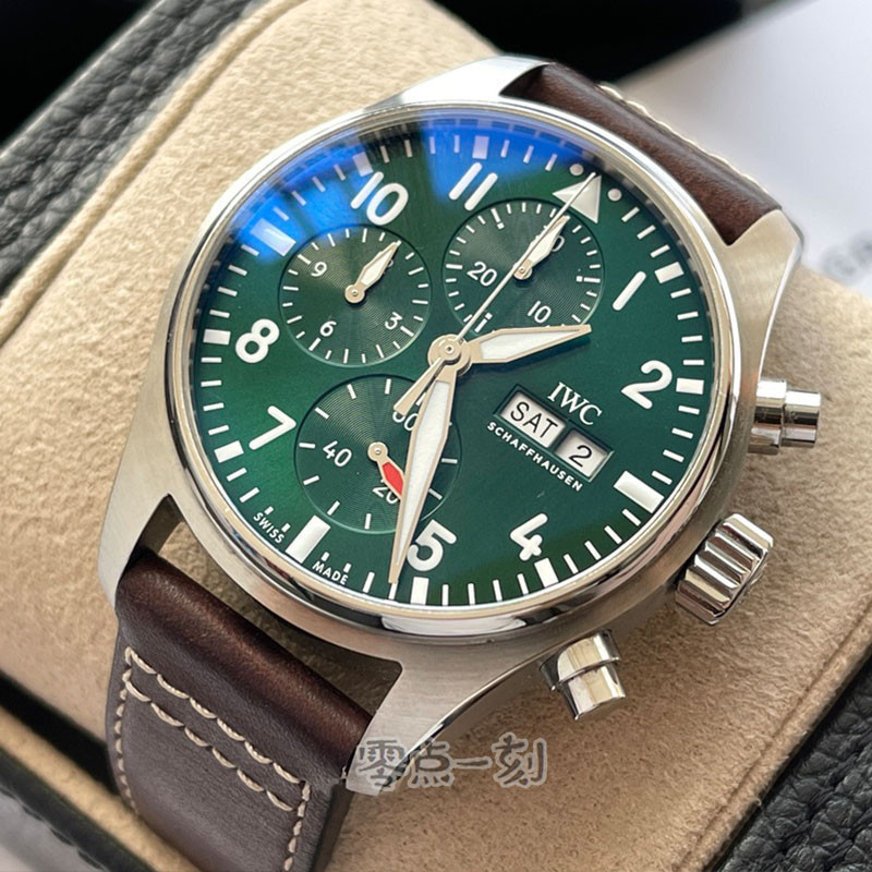 Iwc 21 Year Full Set Certificate IWC Green Disc Men's Watch Pilot ...
