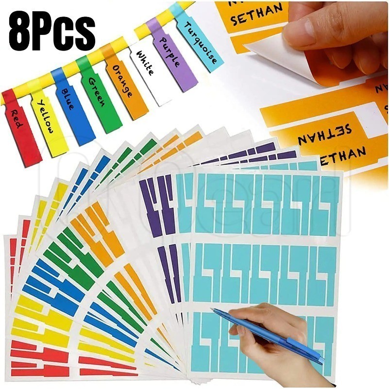 8Pcs Cable Labels Tags - Wire Marking Sticker - Cable Identification ...