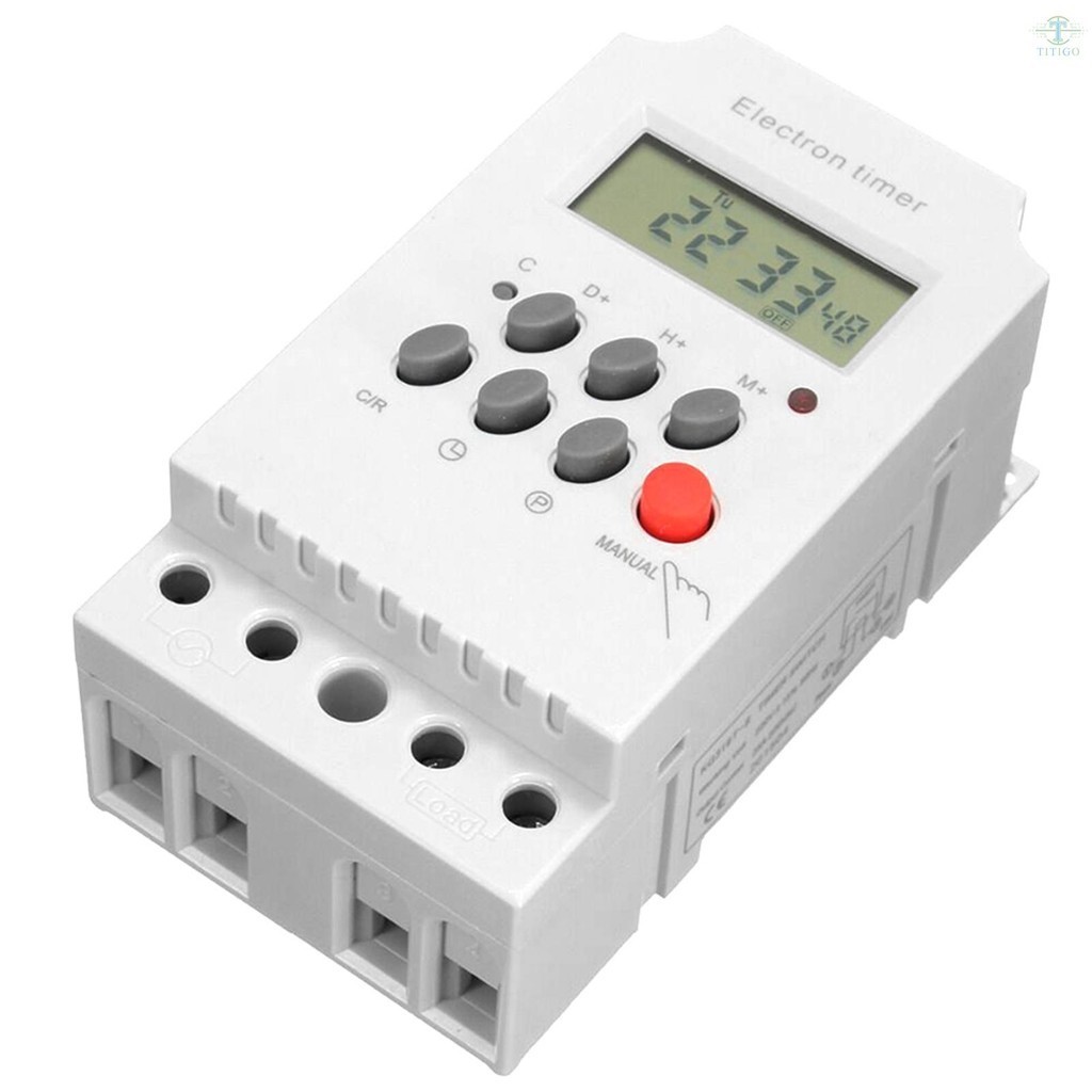 [New] AC 220V 25A Digital Programmable Timer Din Rail Electronic Timer ...