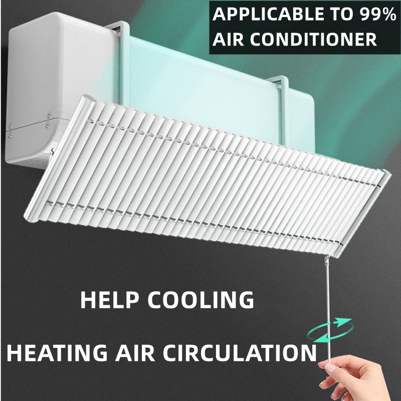 Aircon Wind Deflector Retractable Air Conditioner Shield Anti-Blowing ...